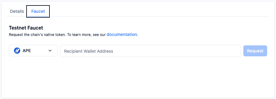 Faucets - ApeChain Docs